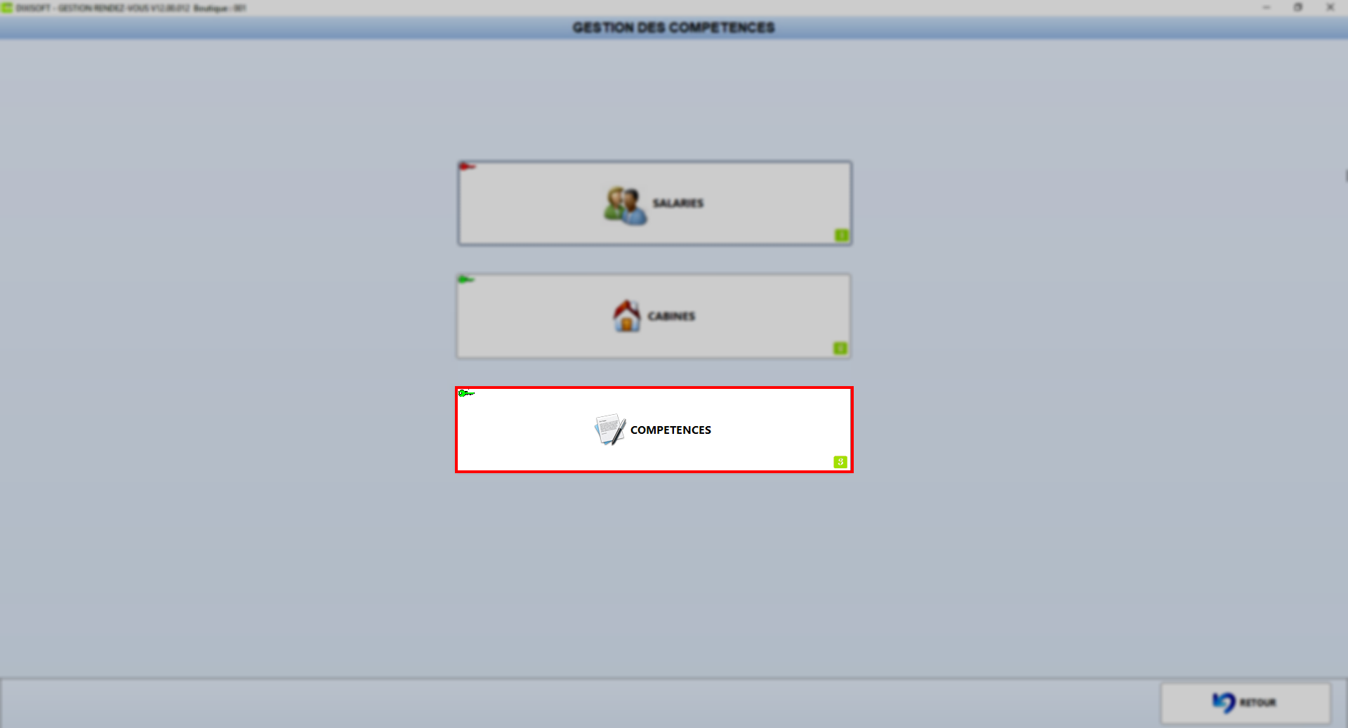 Enregistrer les compétences salarié et/ou cabine – Dixisoft